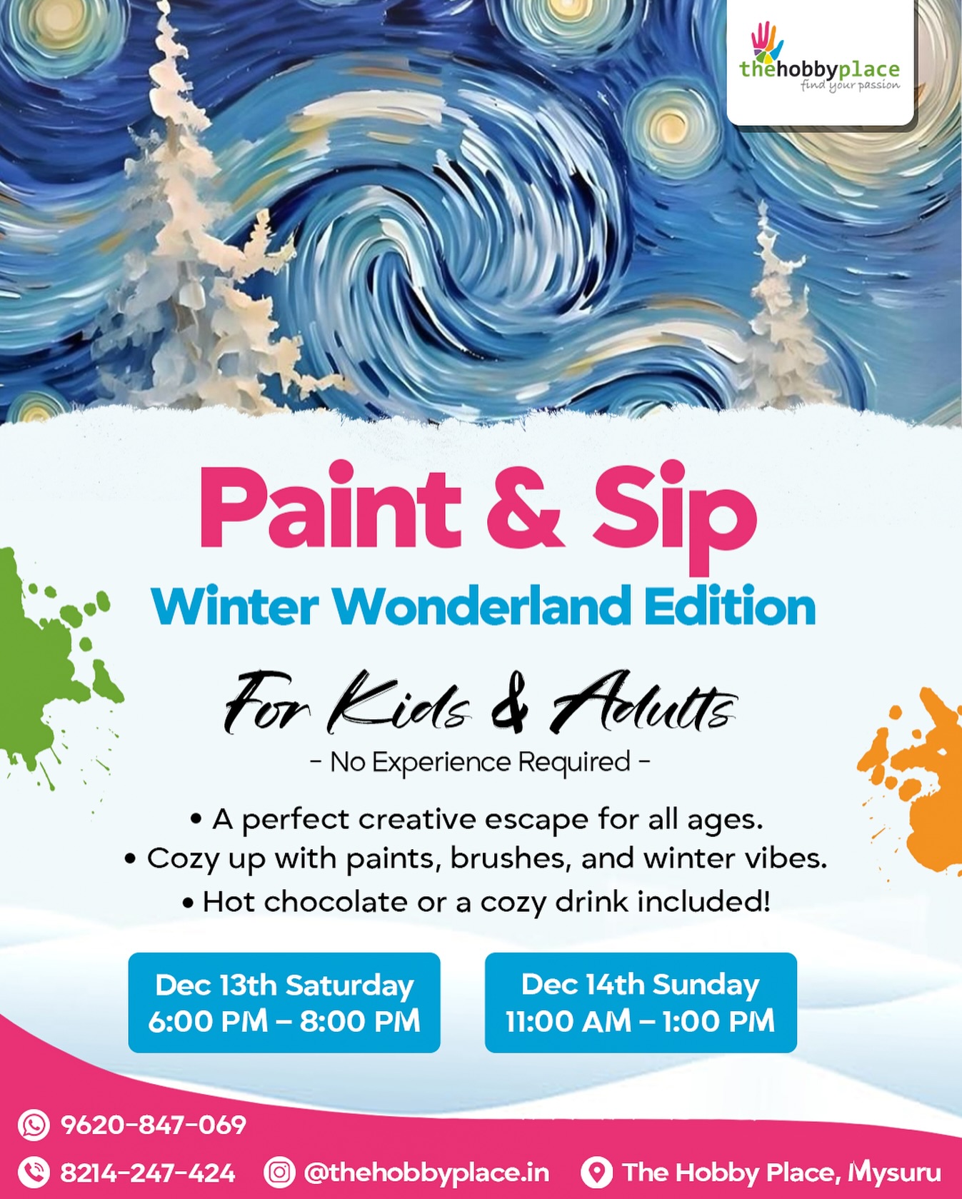 Paint & Sip – Winter Wonderland Edition - Masth Mysore - Mysuru's ...